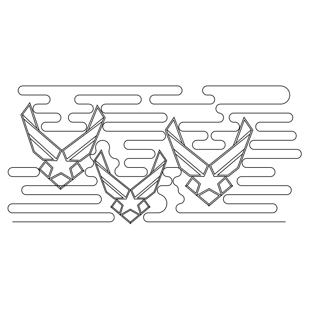 air force pano 001 Digital Pattern | Sweet Dreams Quilt Studio - Edge to Edge Quilting Patterns